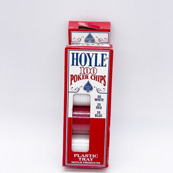 Toys | Hoyle Vintage 10 Poker Chips 1992 Usa 50 White 25 Red 25 Blue ...